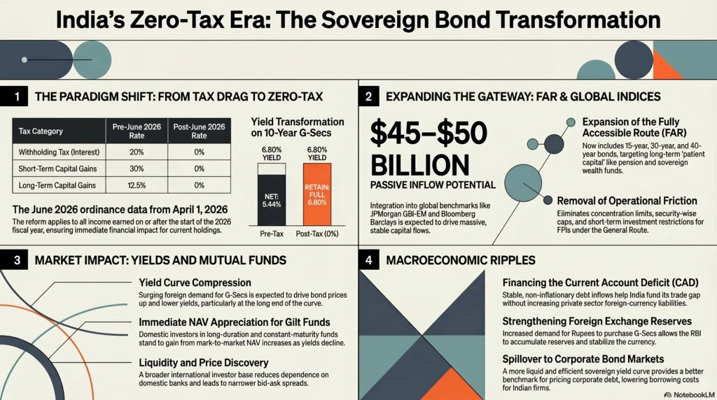 FPI Tax Exemption on Indian Government Bonds: Yield & Mutual Fund Impact